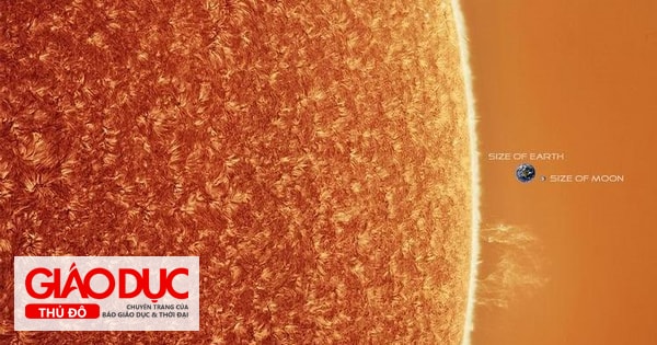 Hình ảnh kinh ngạc về kích thước của Mặt Trời