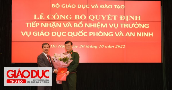 Thiếu tướng Trần Ngọc Thanh làm Vụ trưởng Vụ Giáo dục Quốc phòng và An ninh