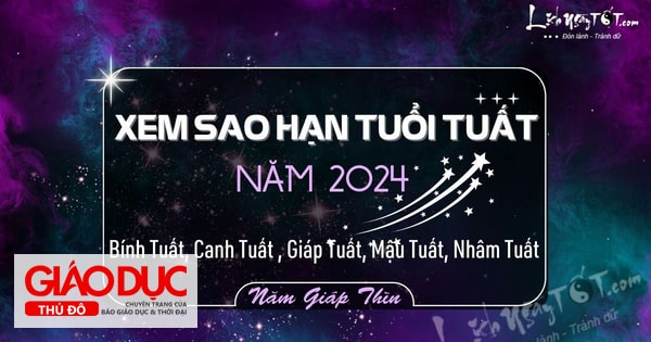 Sao hạn tuổi Tuất năm 2024: Chi tiết các tuổi nạp âm Canh Tuất, Giáp ...