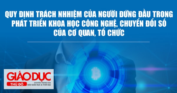 Infographics: Quy định trách nhiệm của người đứng đầu trong phát triển KHCN, chuyển đổi số của ...