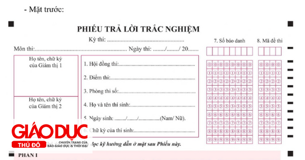 Thí sinh cần lưu ý mẫu giấy thi tốt nghiệp THPT 2025 có nhiều điểm mới